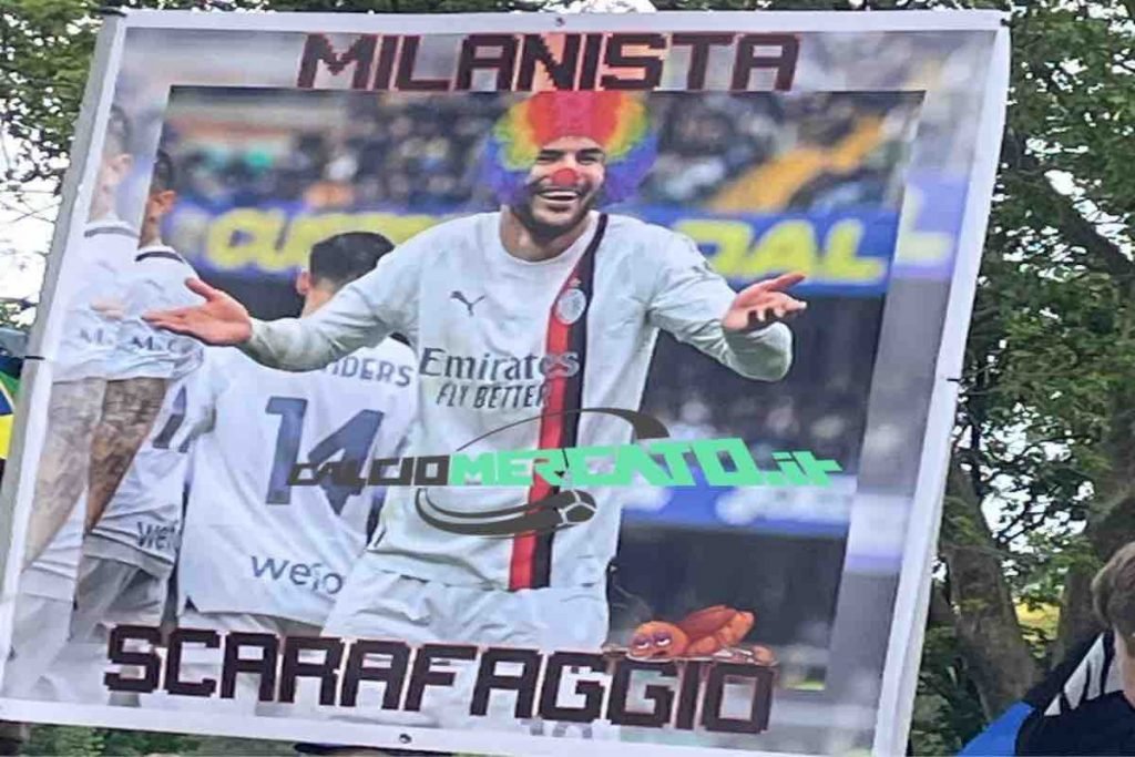 Festa Inter, Theo preso di mira con due striscioni diventati virali ...