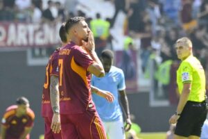 PAGELLE E TABELLINO DERBY LAZIO-ROMA 0-1: Pellegrini risorge, Koné domina. Orrore Tavares ...